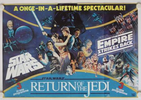 Star Wars Trilogy original British Quad movie poster