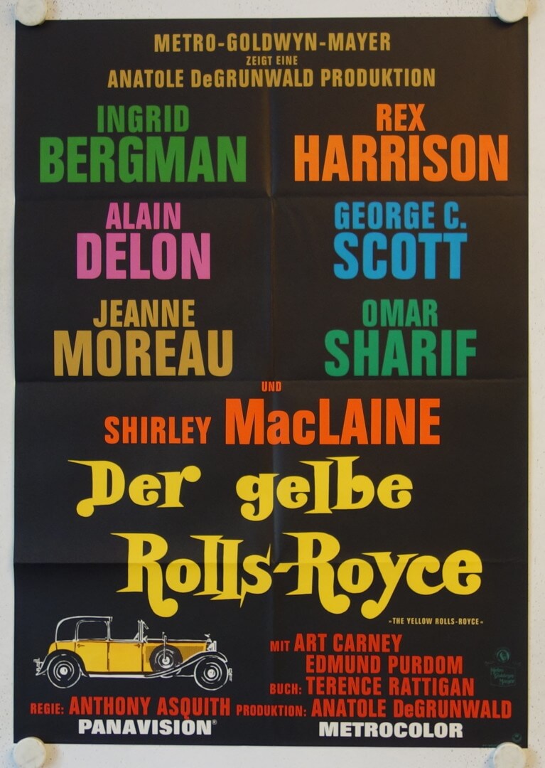 Der gelbe Rolls Royce originales deutsches Filmplakat