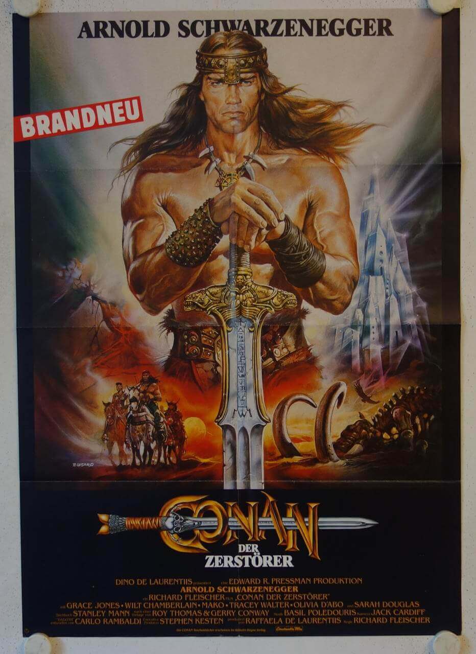 Conan the Destroyer original release german movie poster