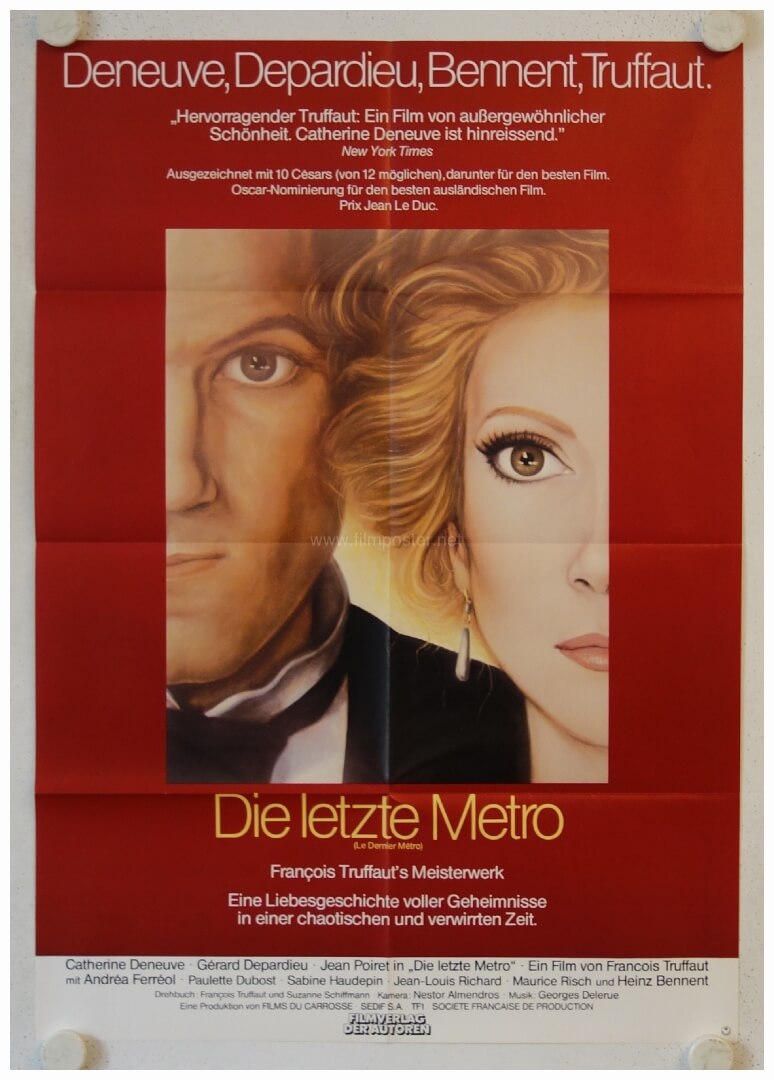 Le dernier metro - The Last Metro original release german movie poster