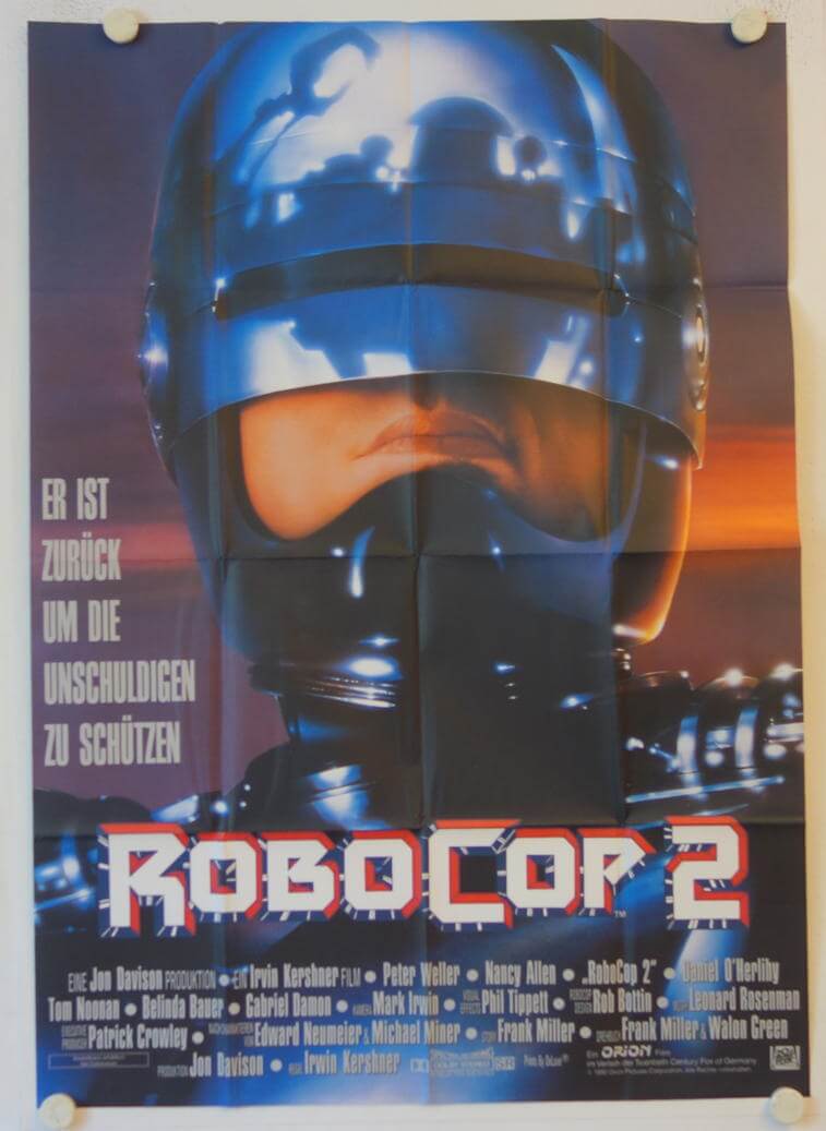 Robocop 2 original release german double-panel movie poster