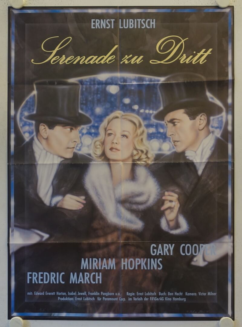 Design for Living re-release german movie poster