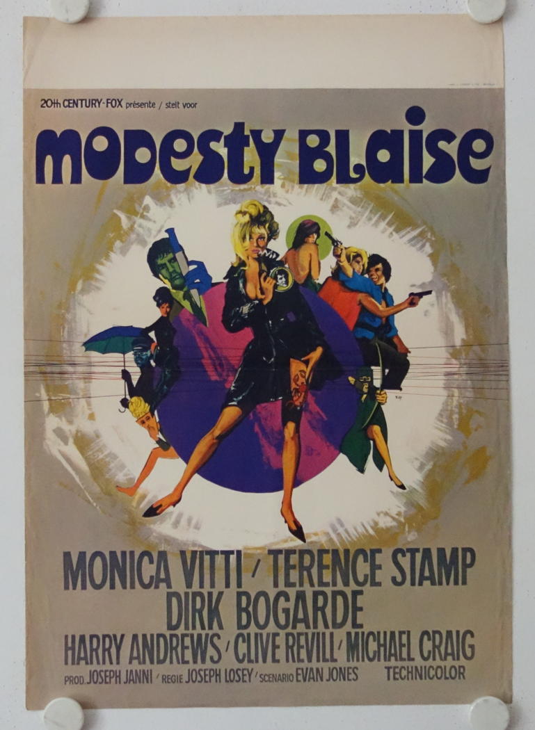 Modesty Blaise original release belgian movie poster