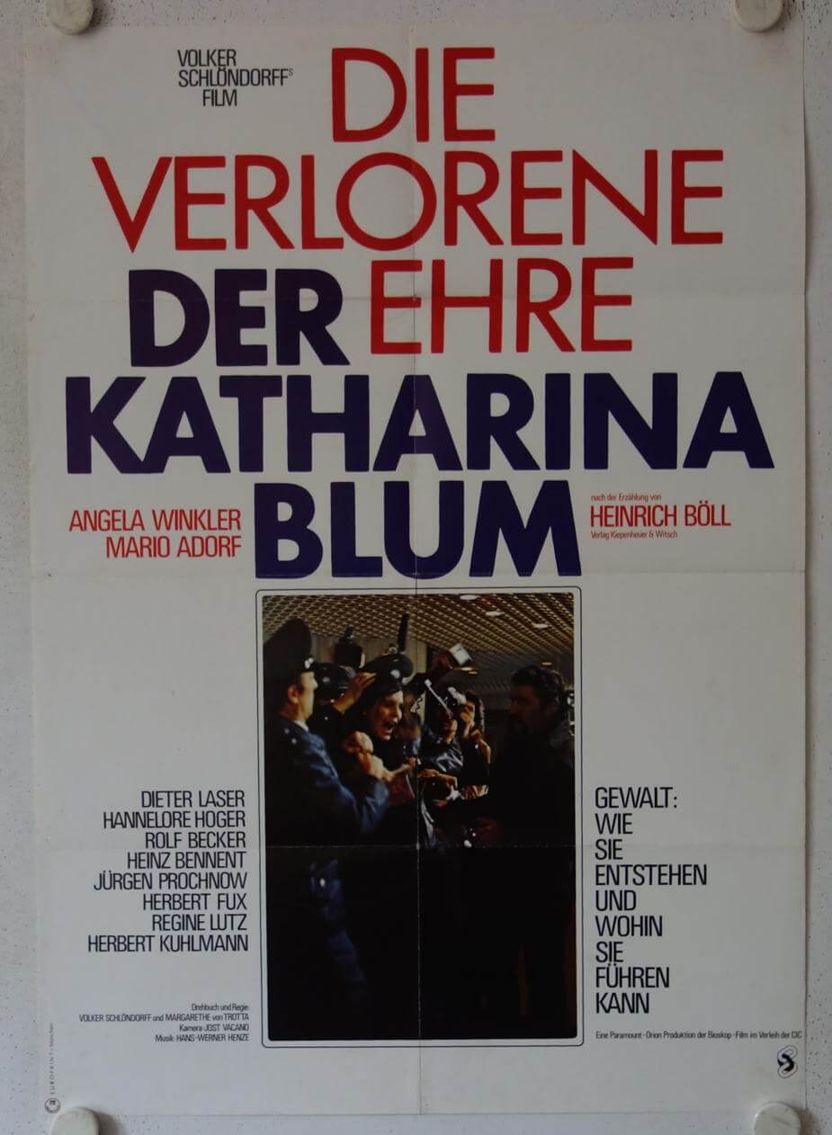 Die verlorene Ehre der Katharina Blum originales deutsches Filmplakat