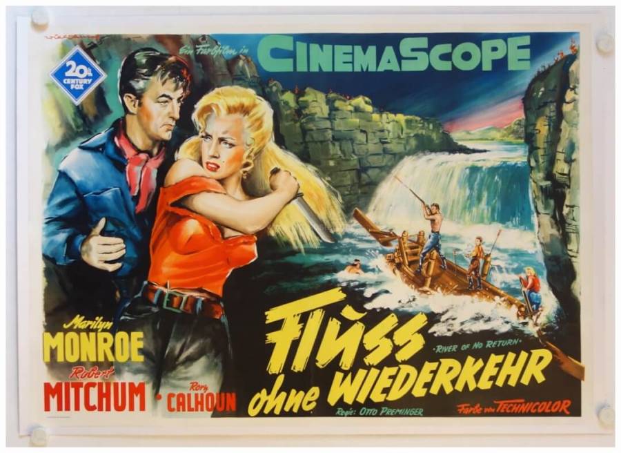 Fluss ohne Wiederkehr originales deutsches A0-Filmplakat